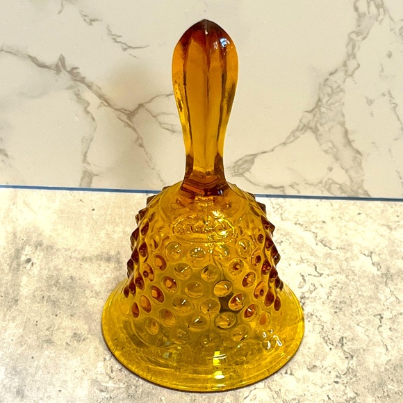 Fenton | Accents | Fenton Vintage Amber Glass Hobnail Bell | Poshmark